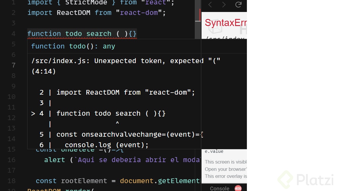 Manejo de eventos - Platzi